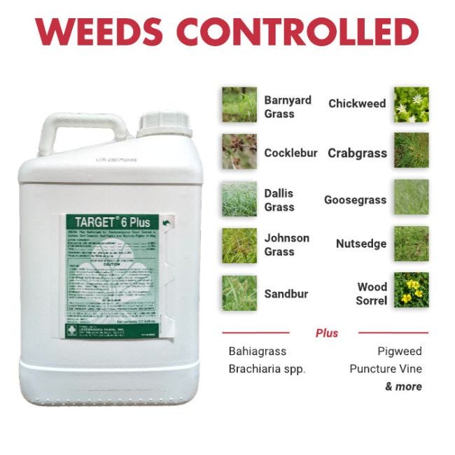 MSMA Target 6 Plus Herbicide - Weed Management for sod farms, golf ...